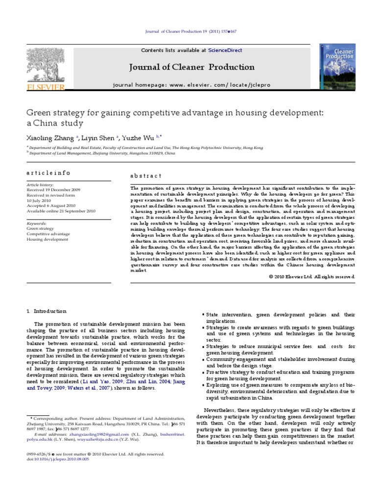 Green Strategy For Gaining Competitive Advantage | PDF | Green Building ...