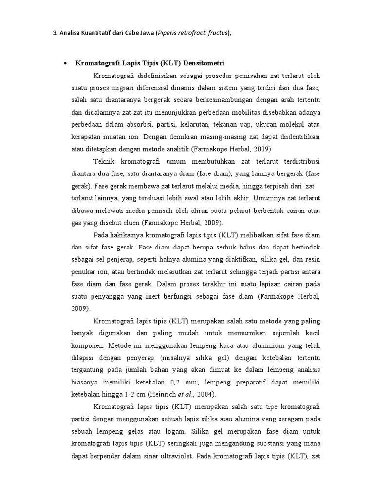 Analisa Kuantitatif Dari Cabe Jawa (Piperis Retrofracti Fructus) | PDF