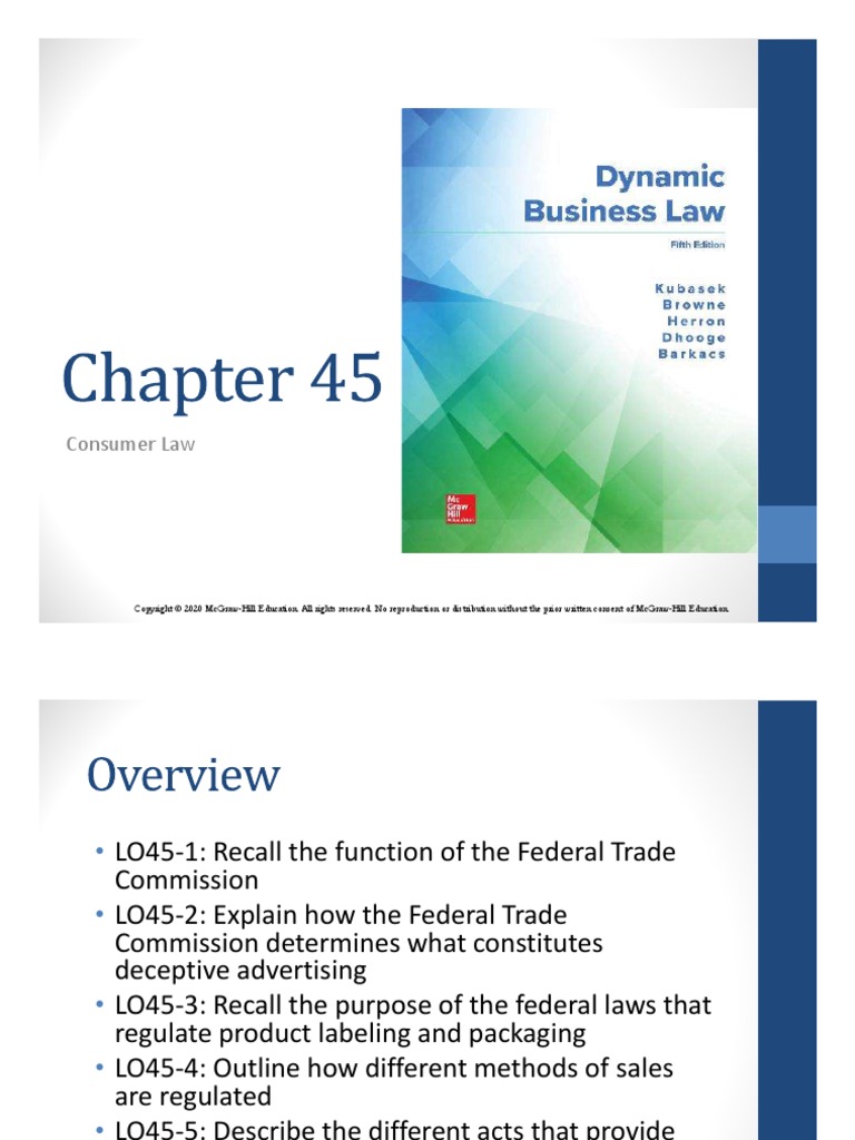 Chapter 45 Business Law Powerpoint | PDF | Federal Trade Commission ...