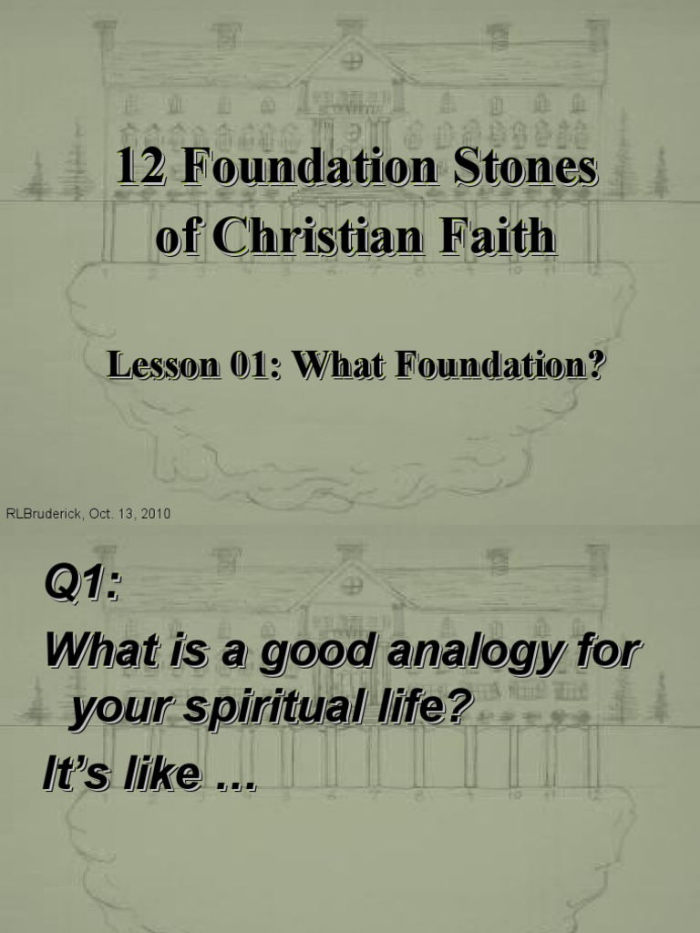 12 Foundation Stones of Christian Faith 12 Foundation Stones of ...