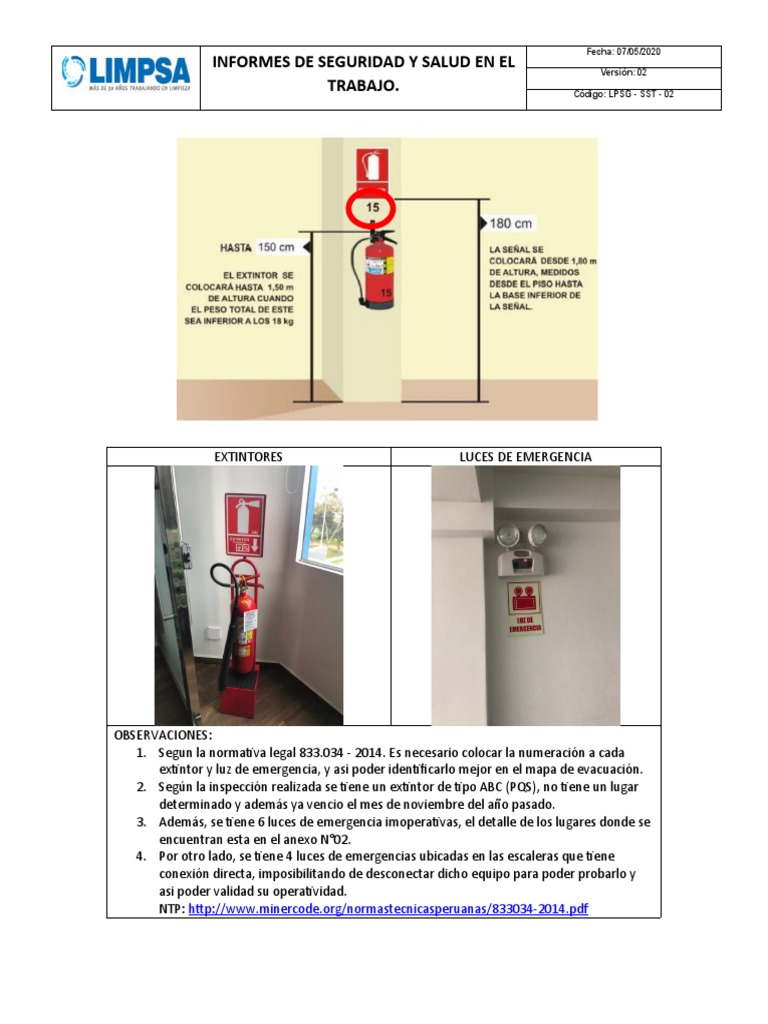 Extintores Y Luces De Emergecia Pdf