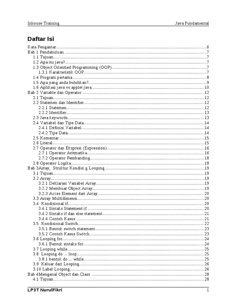 Modul Java Fundamental PDF | PDF