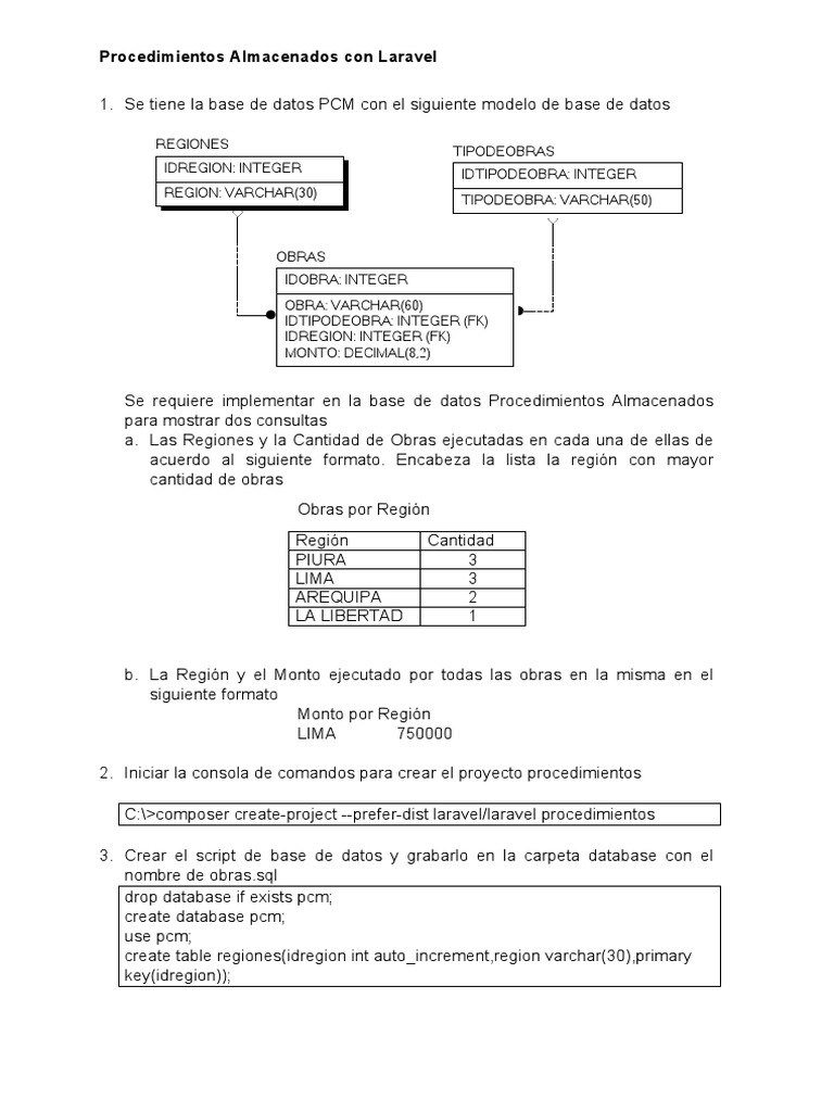 SP Con Laravel | PDF | Bases de datos | Programación de computadoras