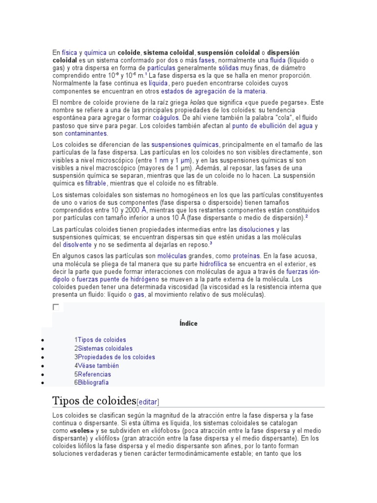 Las Moleculas de Dispersion Coloidal | PDF | Coloide | Materia Condensada