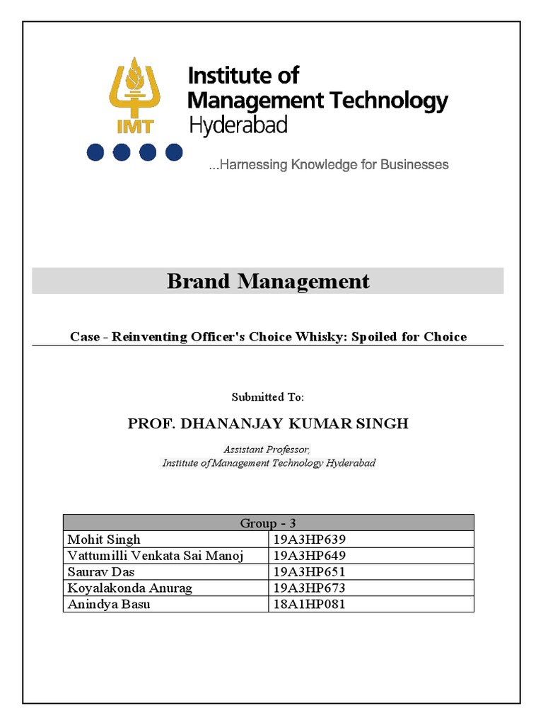 Brand Management: Prof. Dhananjay Kumar Singh | PDF | Brand | Marketing