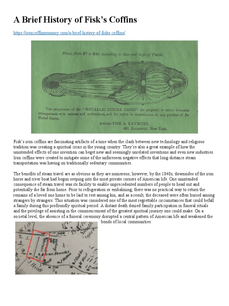 A Brief History of Fisk | PDF | Burial | Coffin
