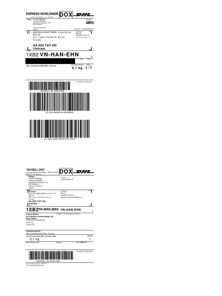 DHL PDF | PDF | Service d'expédition | Business