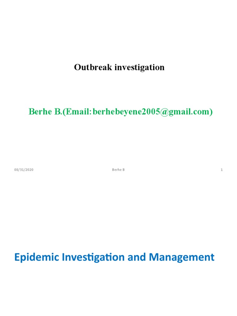 Gupta Disease Outbreak Management Guide | PDF | Outbreak | Epidemics