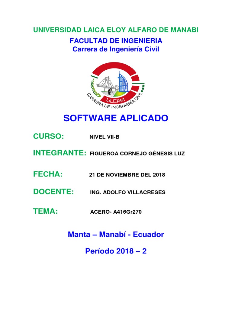 7mo B-GENESIS FIGUEROA CORNEJO-Consulta2-signed-signed | PDF | Acero ...