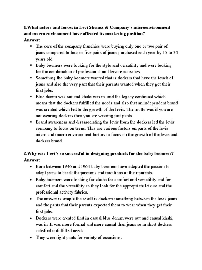 Levis Case Study | PDF | Jeans | Brand