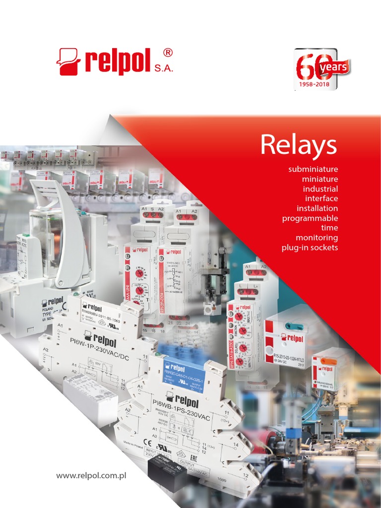 Relays Relpol 2016 | PDF | Relay | Ac Power Plugs And Sockets