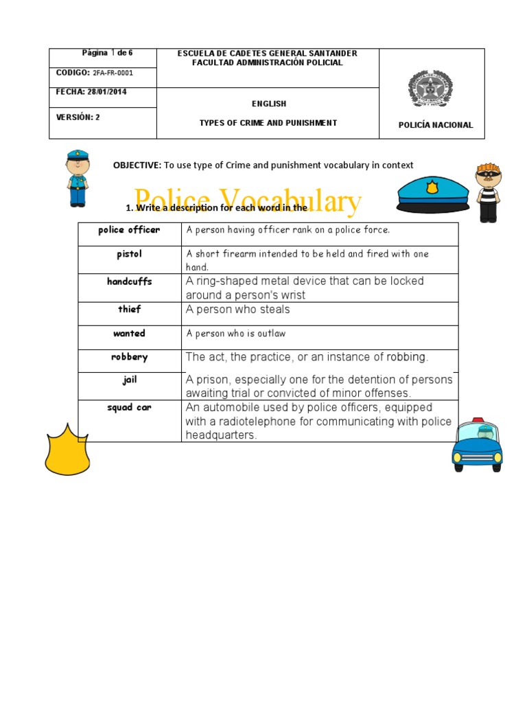 Crime and Punishment Vocabulary Guide | PDF | Burglary | Crime & Violence