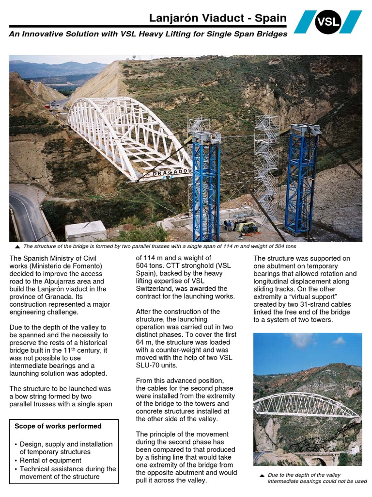 Lanjarón Viaduct | PDF | Bridge | Civil Engineering