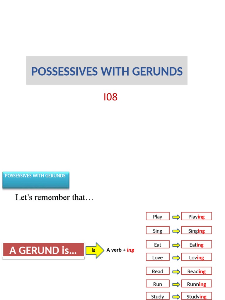Possessives with Gerunds Guide | PDF | Semantics | Symbols