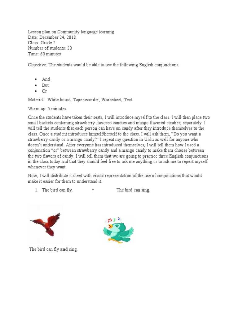 Lesson Plan On Community Language Learning | PDF | English Language ...