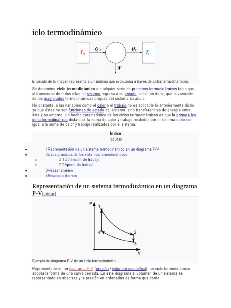 Ciclo y Proceso Termodinamicos | PDF | Termodinámica | Materiales