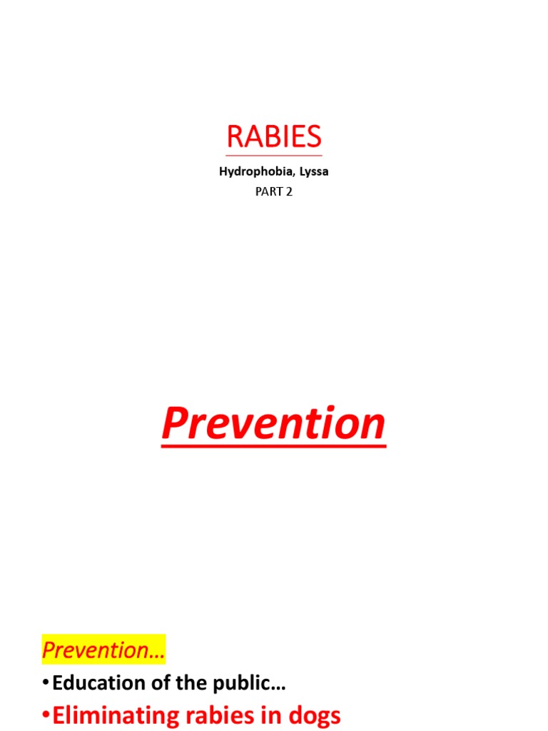 Rabies: Hydrophobia, Lyssa | PDF | Rabies | Animal Diseases