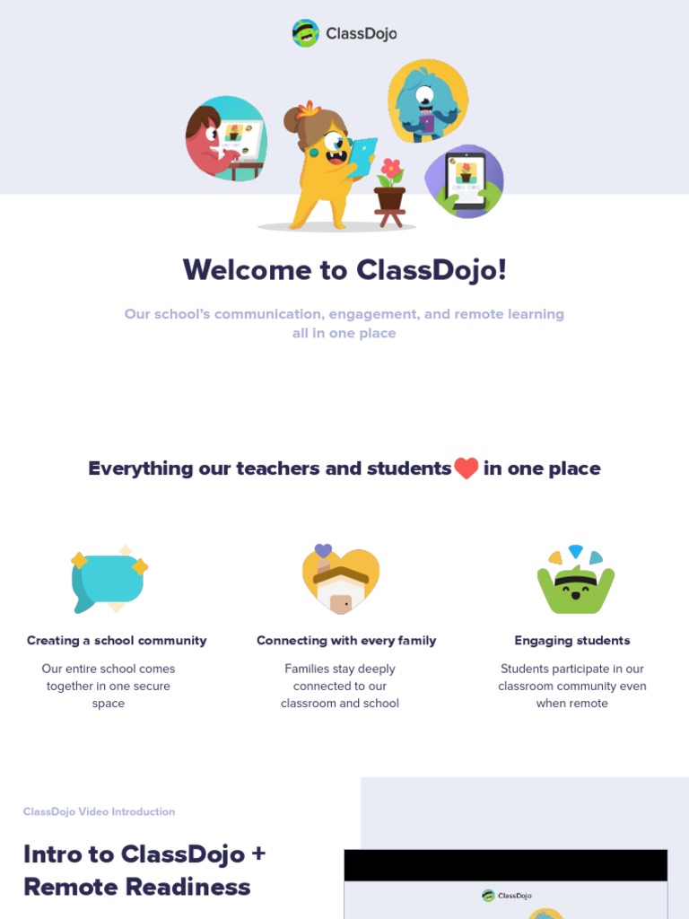 Welcome To Classdojo!: Our School'S Communication, Engagement, and ...