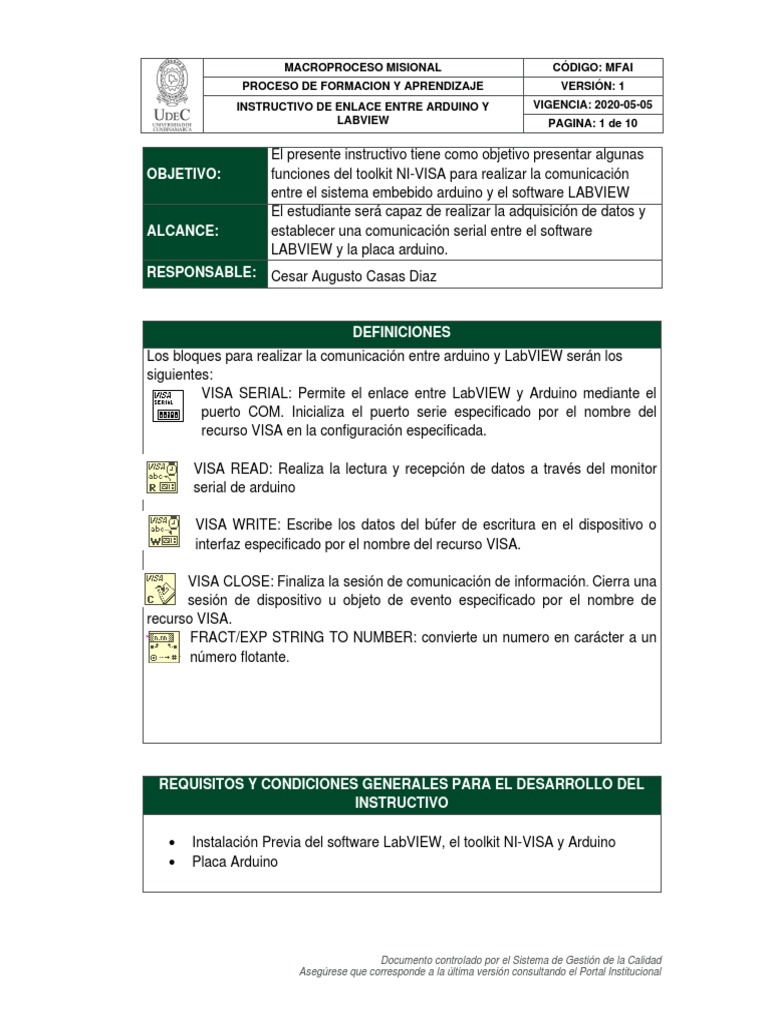Conexion de Arduino Con Labview | PDF | Arduino | Hardware de la ...