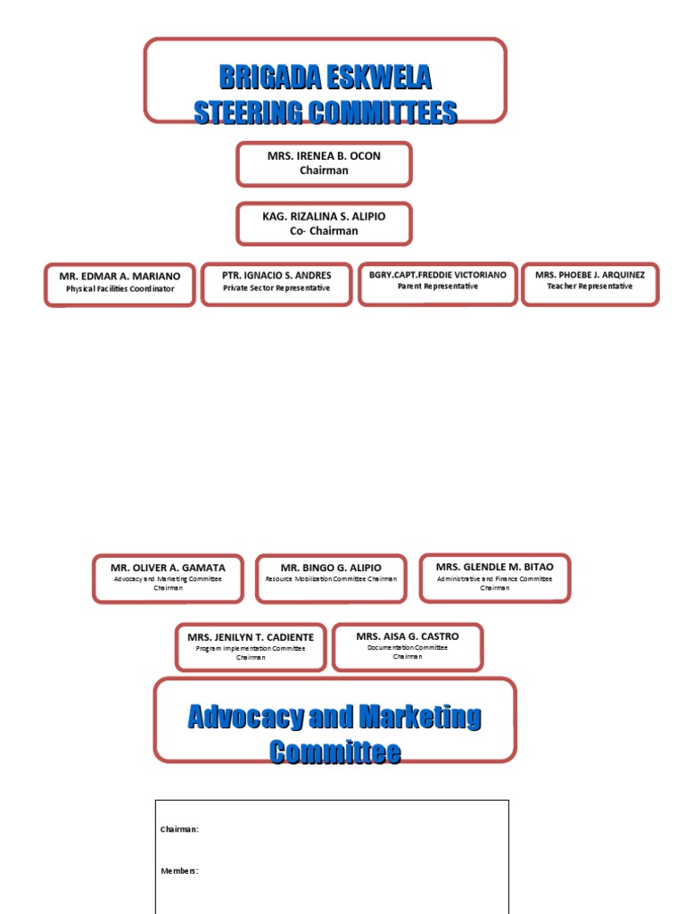 Brigada Eskwela Steering Committees | PDF