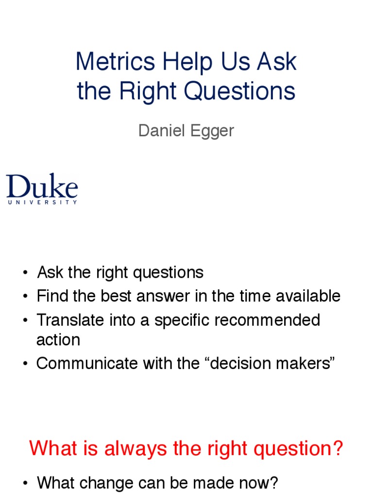 Effective Metrics for Decision Making | PDF | Career & Growth | Business