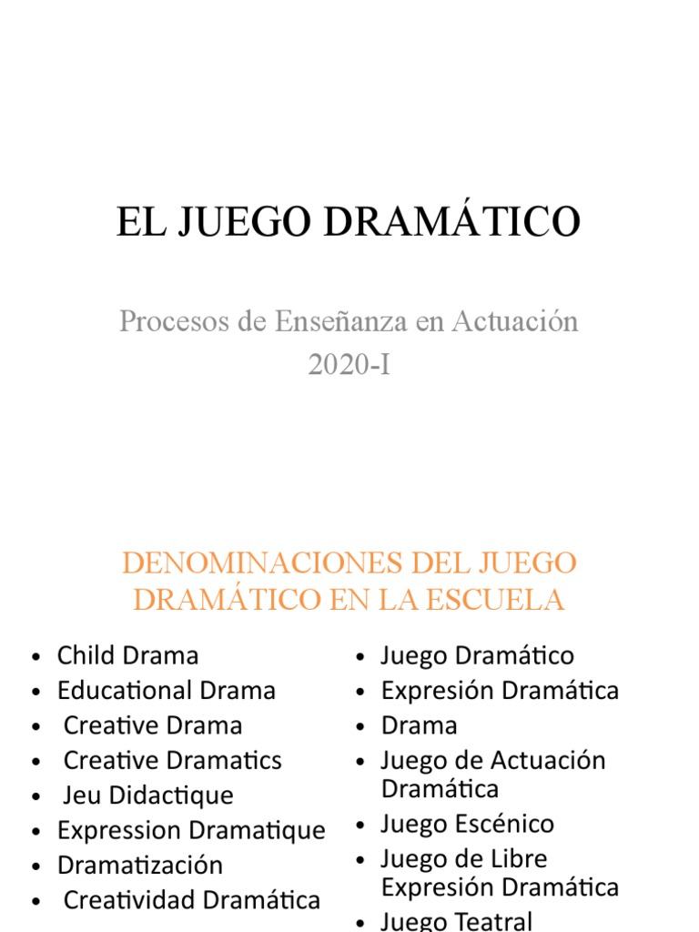 Juego Dramático | PDF | Teatro | Creatividad