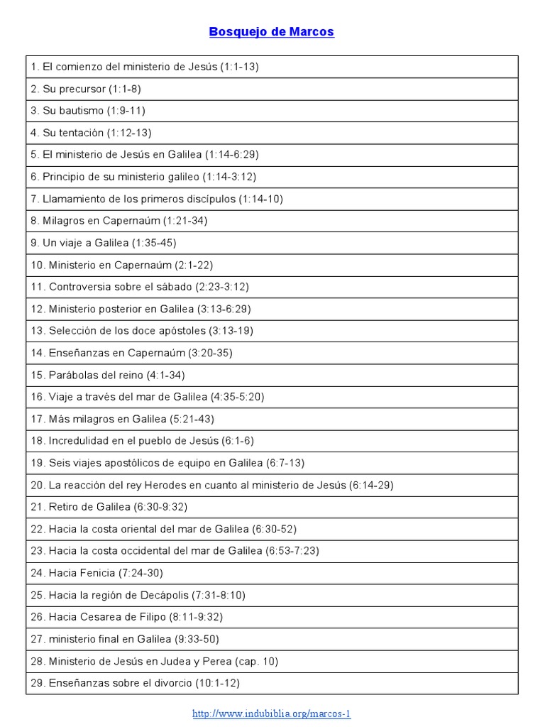 Bosquejo de Marcos | PDF