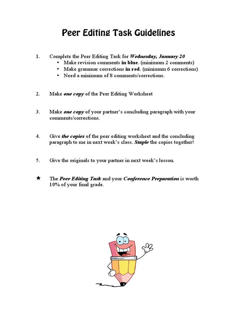 Peer Editing Guidelines-1 | PDF