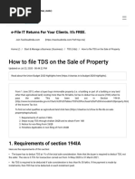 BURS Declaration Form For Transfer of Immovable Property TD01 | PDF ...