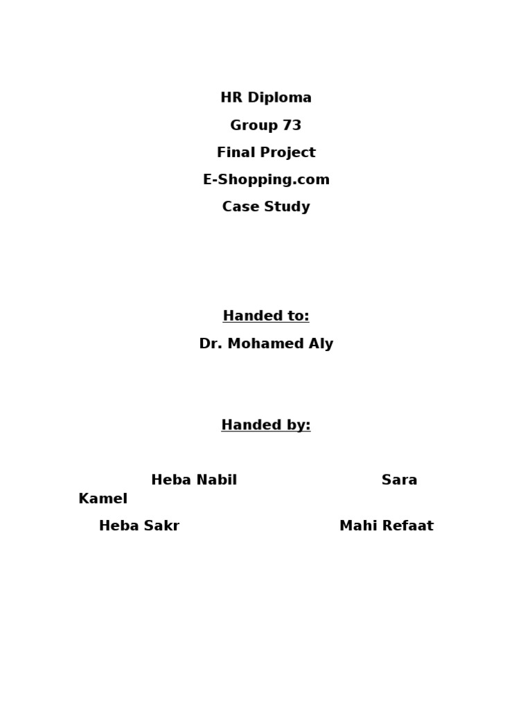 Graduation Project (E-Shopping) | PDF | E Commerce | Employee Benefits