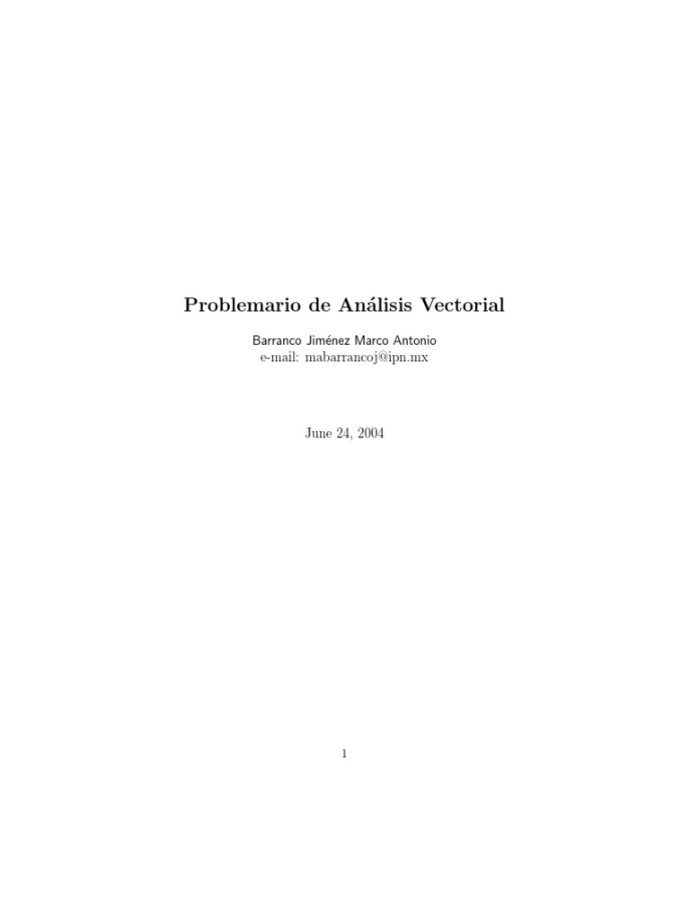 Problemario Vectorial SI | PDF