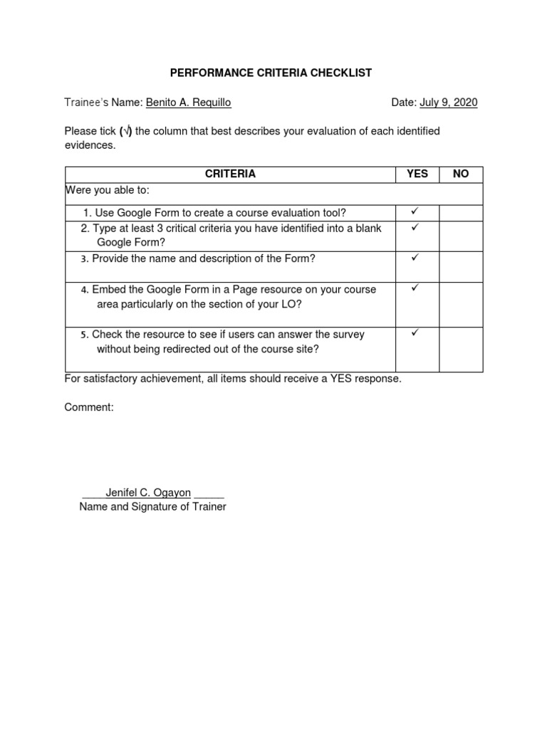PCC Online Evaluation Tool | PDF