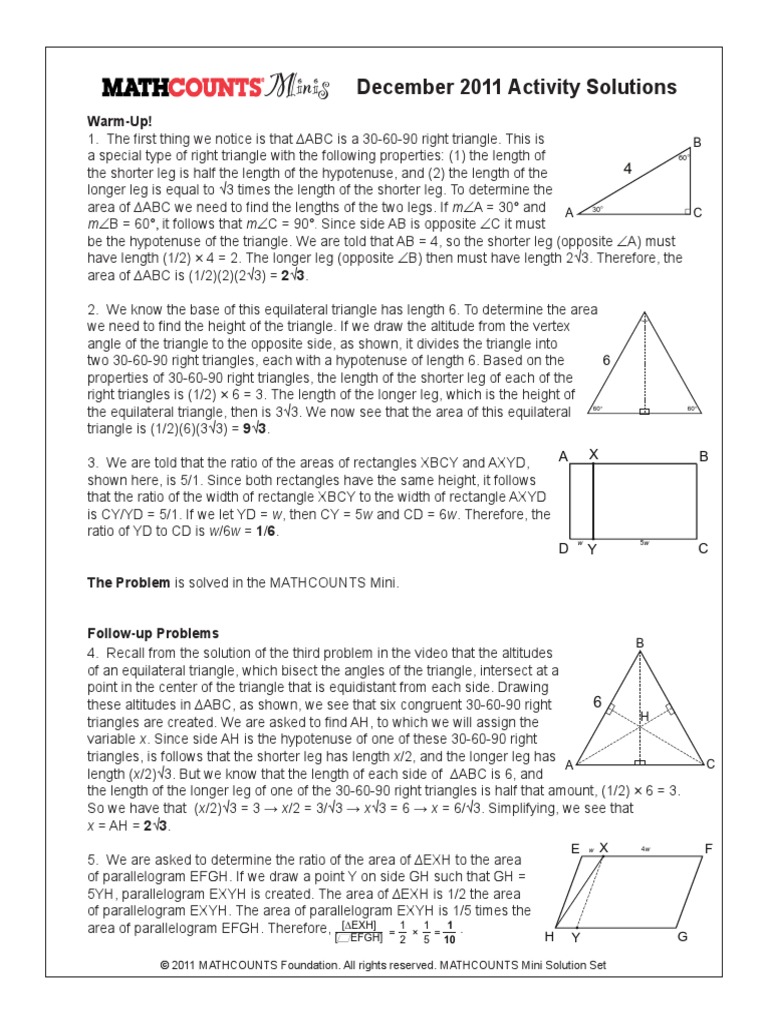 30 60 90 Triangles MCMini22S | PDF | Polytopes | Triangle