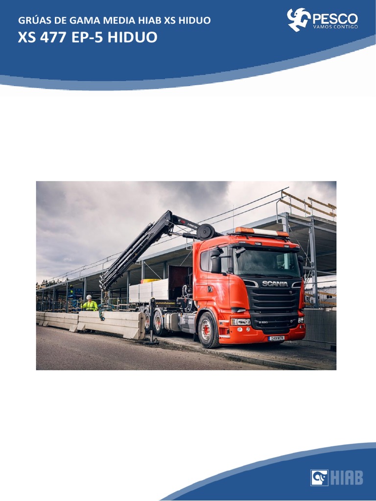 Grúa Hiab XS 477 EP-5: Ficha Técnica | PDF | Grúa (máquina ...
