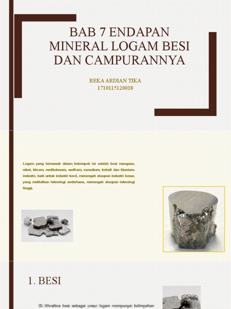 Bab 7 ENDAPAN MINERAL LOGAM BESI DAN CAMPURANNYA | PDF