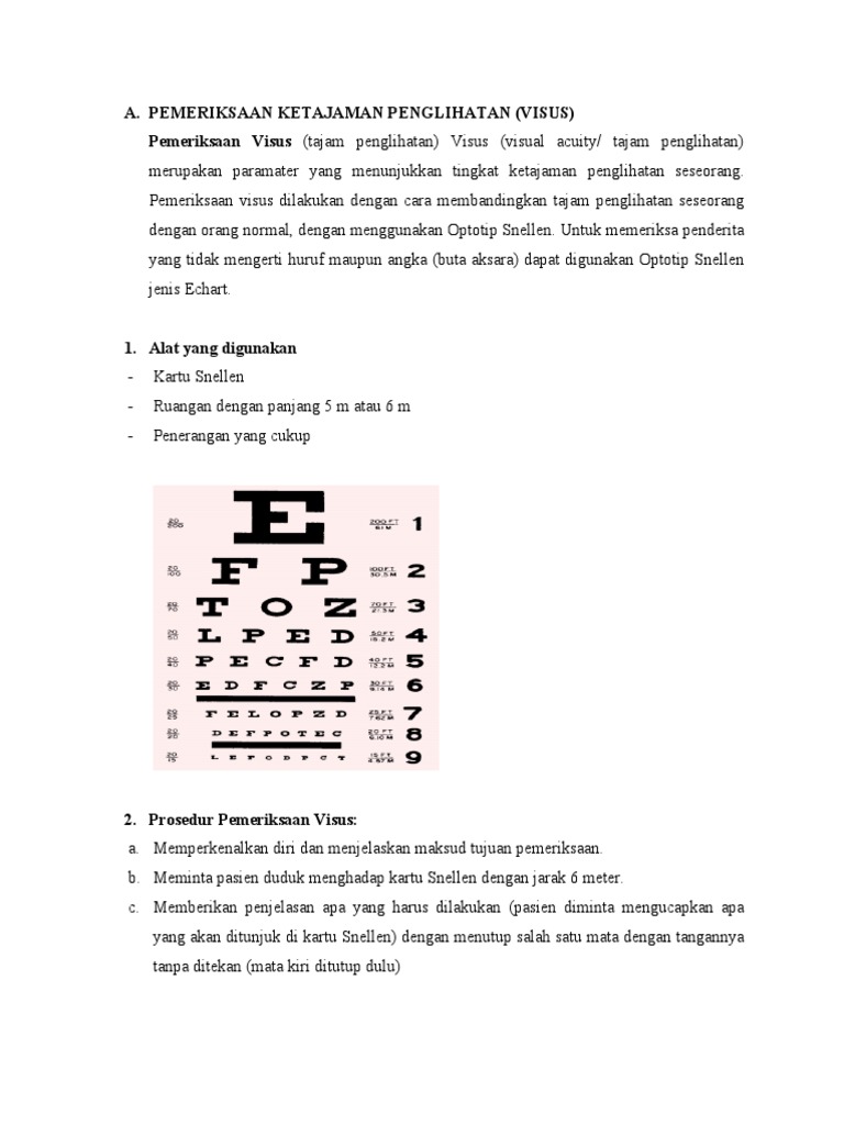 Ketajaman Penglihatan (Visus) | PDF