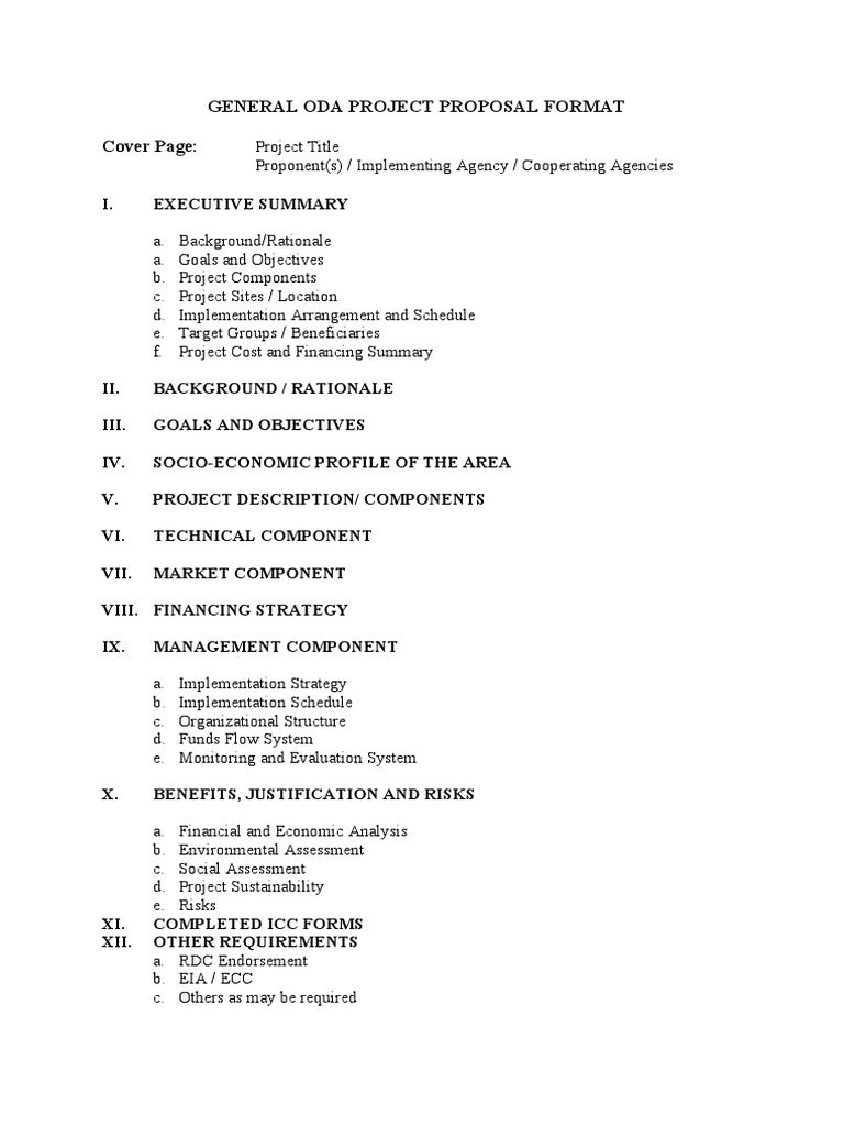 ODA Project Proposal Guidelines | PDF | Taxes | Sustainability