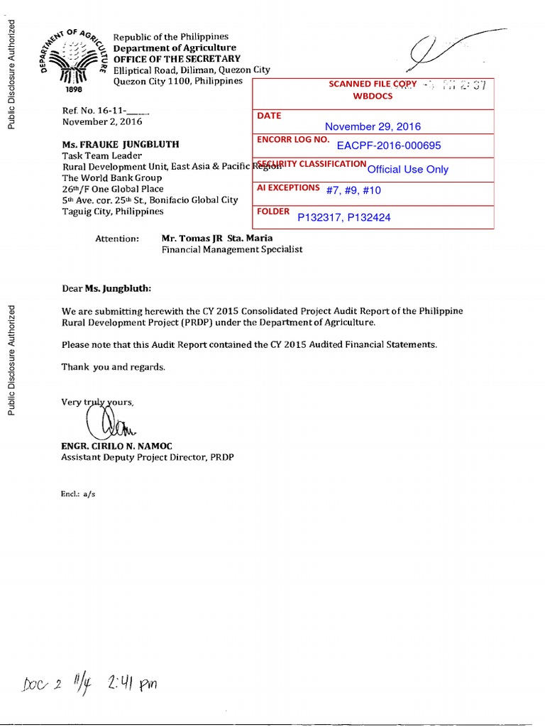 PRDP Coa Audit Report 2015 PDF | PDF | Derivative (Finance) | Depreciation