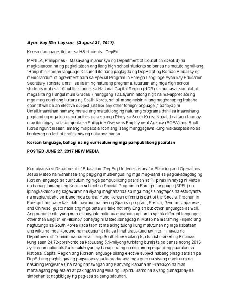 Korean Language | PDF