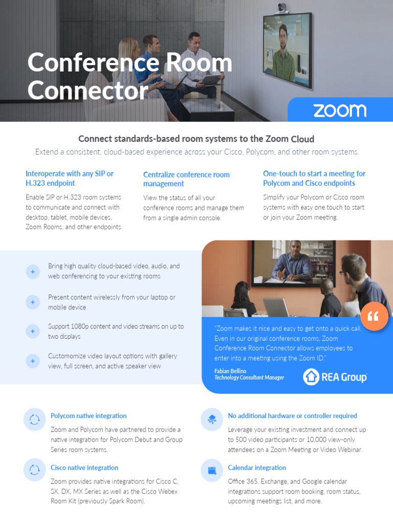 Zoom Connector H323 - SIP | PDF | Media Technology | Telecommunications