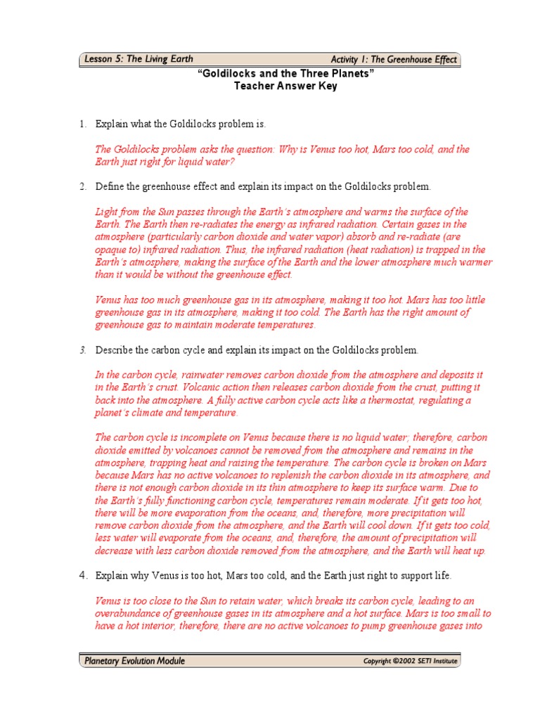 Explain What The Goldilocks Problem Is.: "Goldilocks and The Three ...