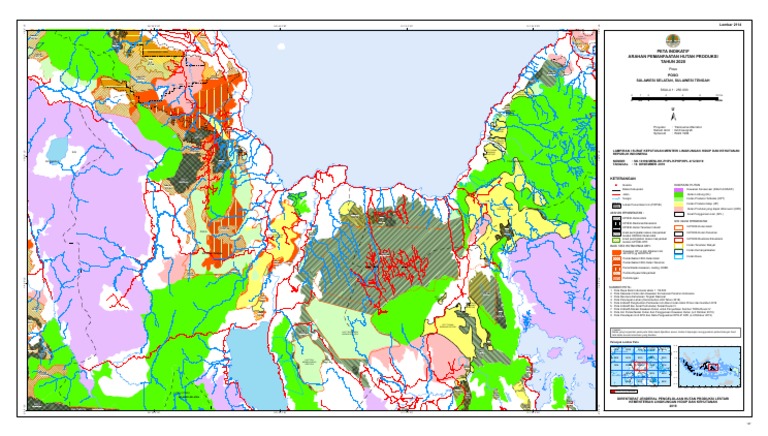 Peta Indikatif Arahan Pemanfaatan Hutan Produksi TAHUN 2020: Lembar 2114 | PDF