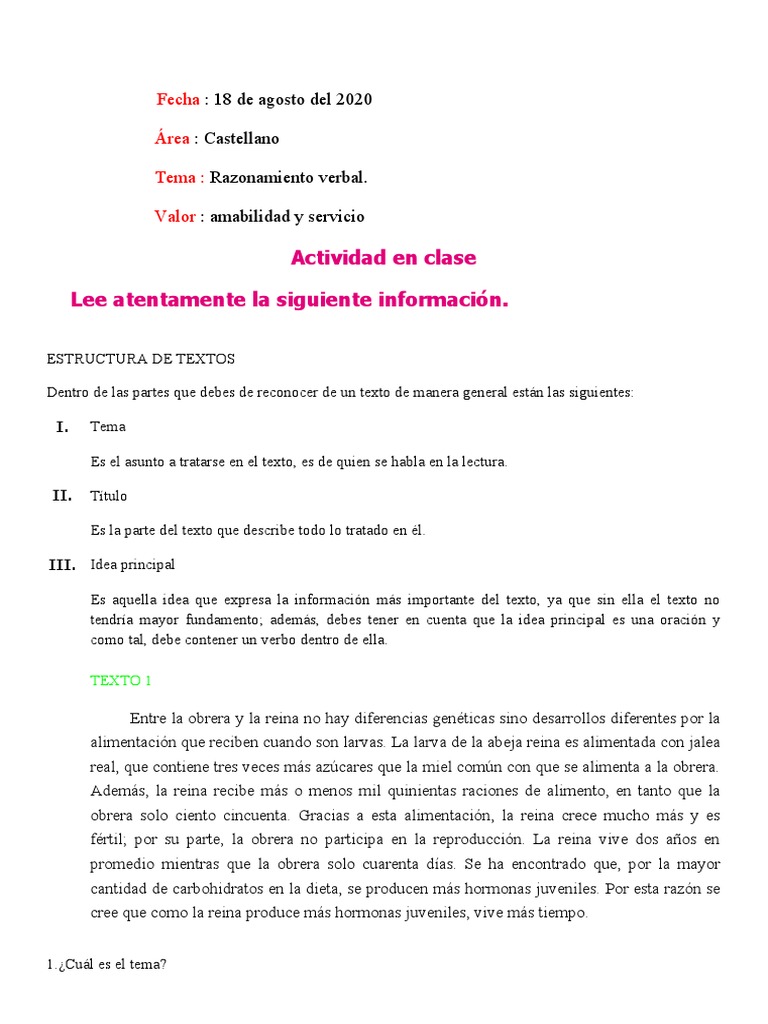 Comprensión De Texto Pdf Buldog