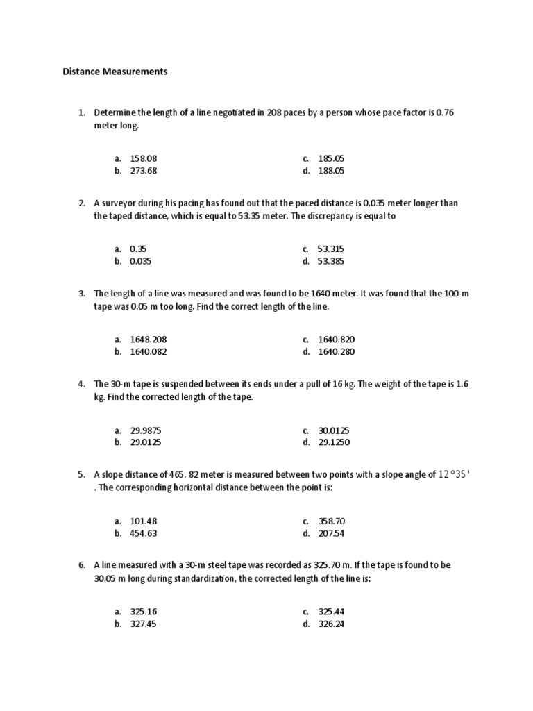 Assignment 1 - Measurements | PDF | Surveying | Quantity