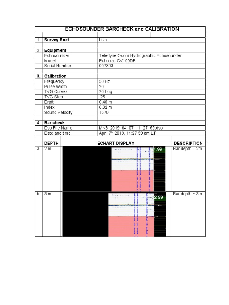Barcheck Echosounder Calibration Guide | PDF | Technology & Engineering