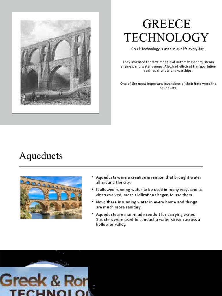 Greek Aqueducts and Technology Overview | PDF | Social Science