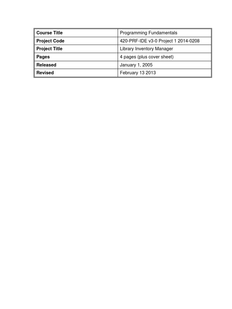 Course Title Project Code Project Title Pages Released Revised | PDF ...