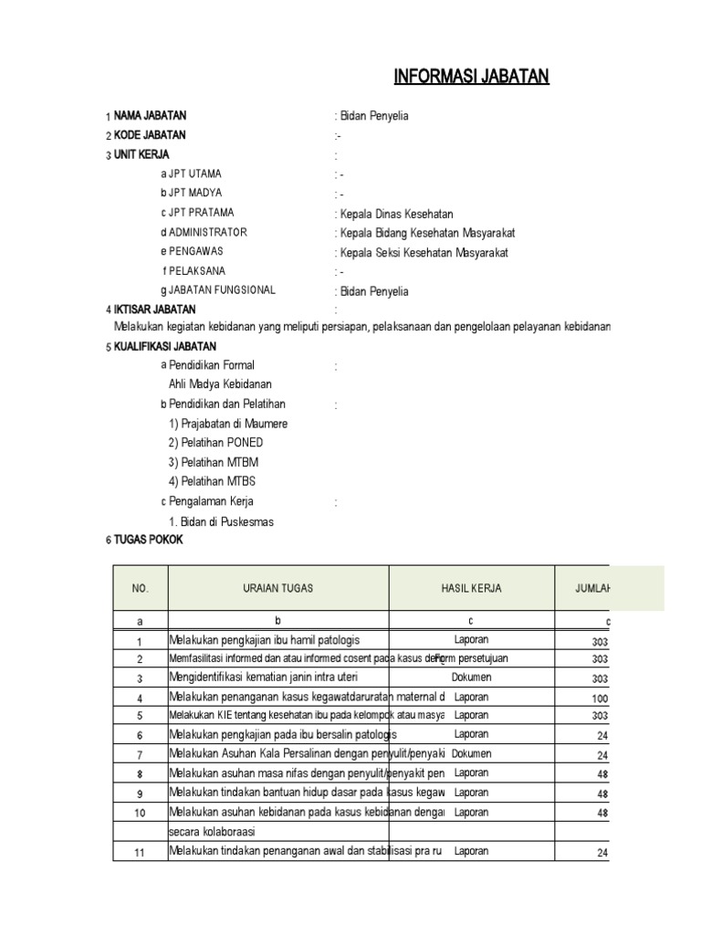 Bidan Penyelia | PDF