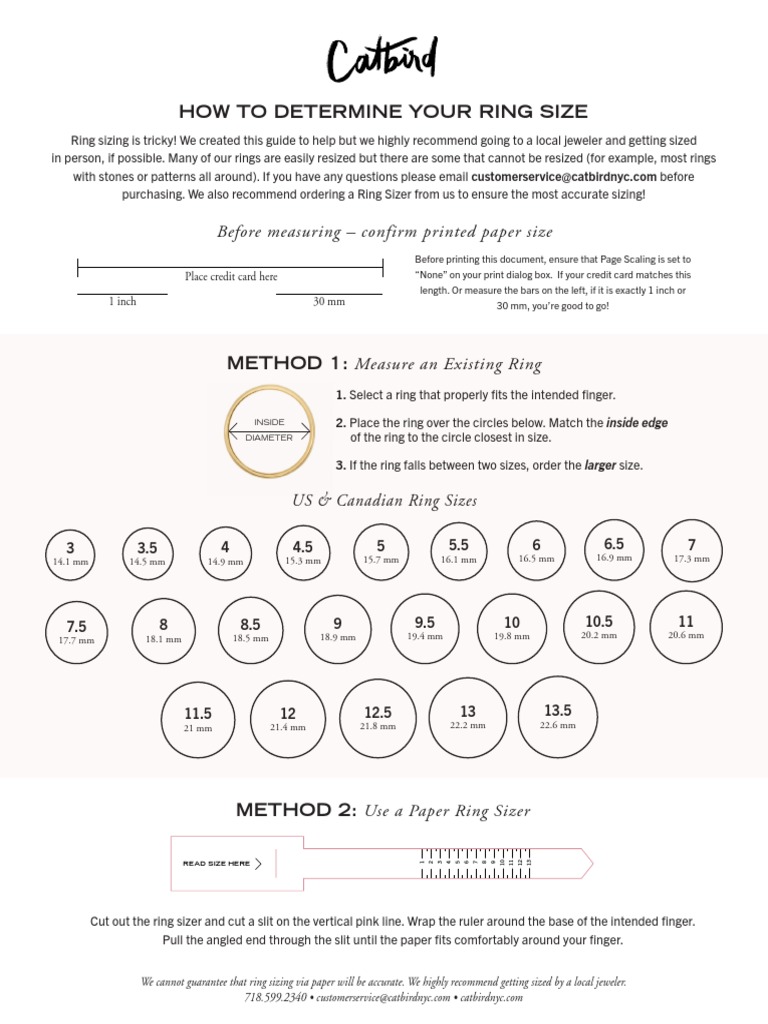How to Measure Your Ring Size | PDF | Paper