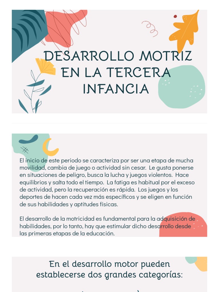 Desarrollo Motriz | PDF | Conceptos psicologicos | Sistema nervioso